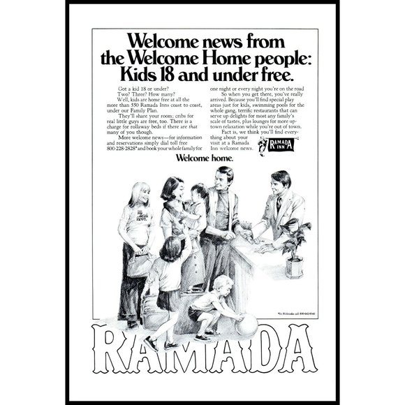 Ramada Inn | Art | 974 Ramada Inn Hotels Vintage Print Ad Family ...